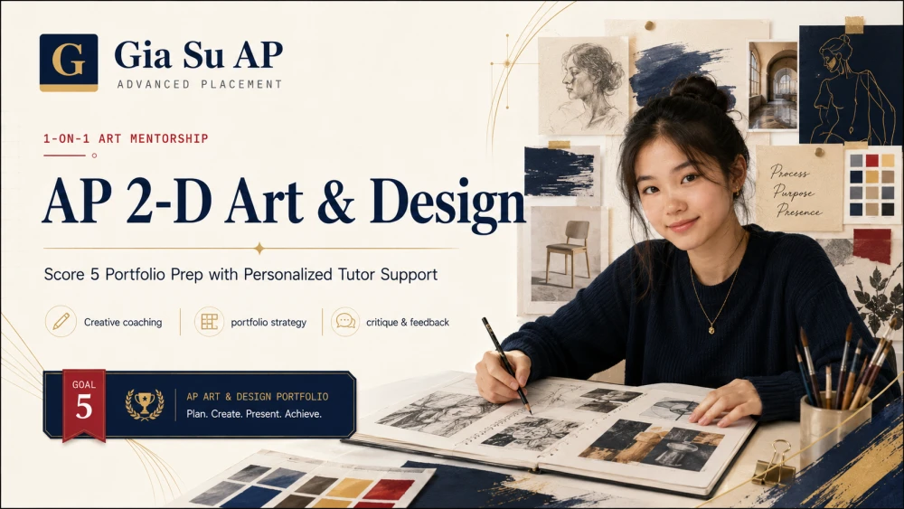 AP 2-D Art & Design Tutor 1-on-1 | Score 5 Portfolio Prep - Gia Sư AP